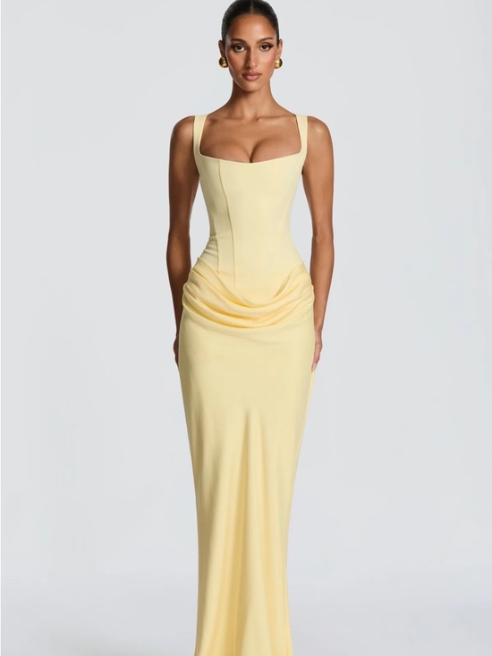 Baby Boo | Dresses | Baby Boo Yellow Cornelia Maxi Dress Sculpting ...